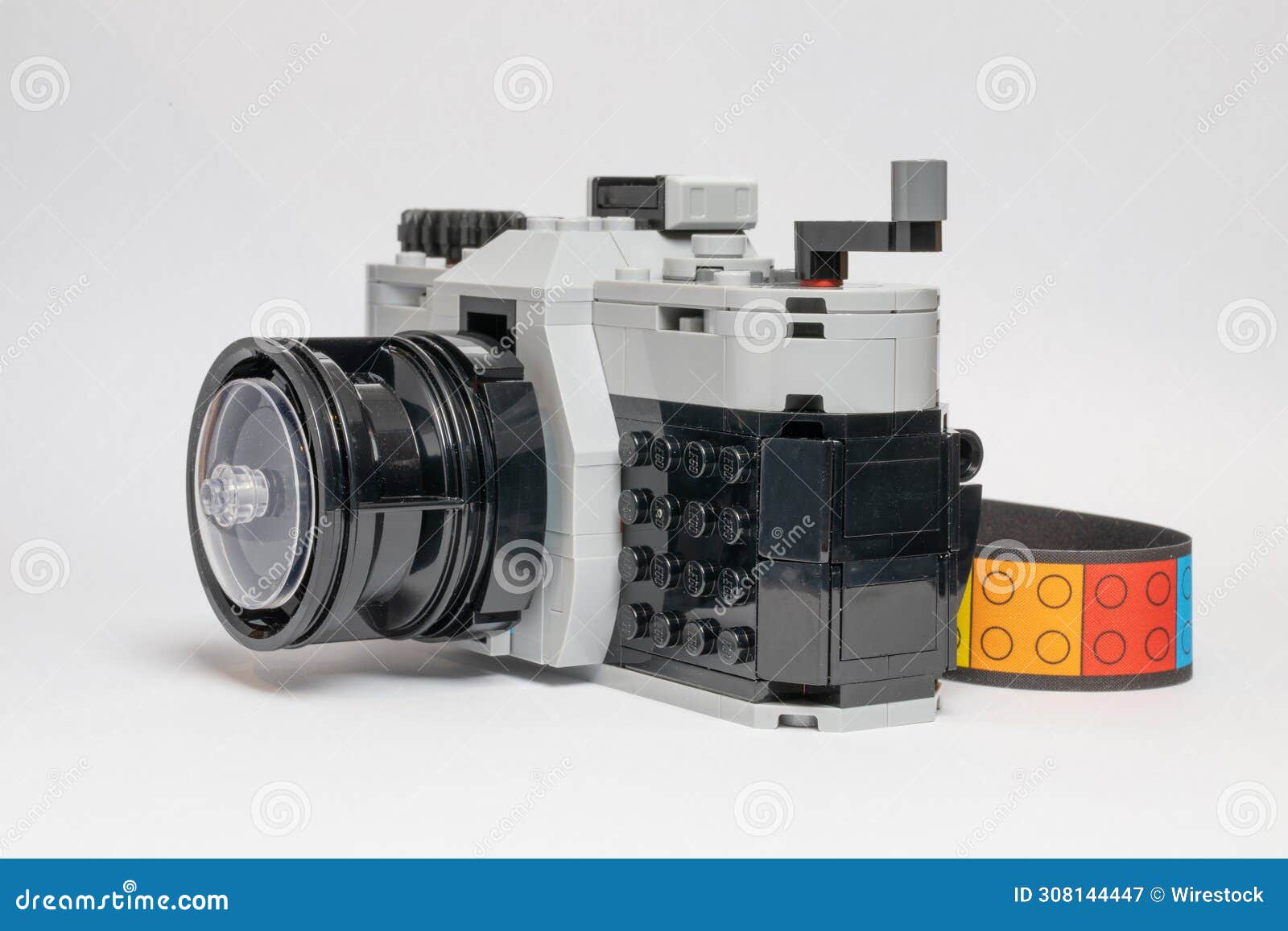 Closeup of a Lego Camera with Lens on a White Background Editorial ...