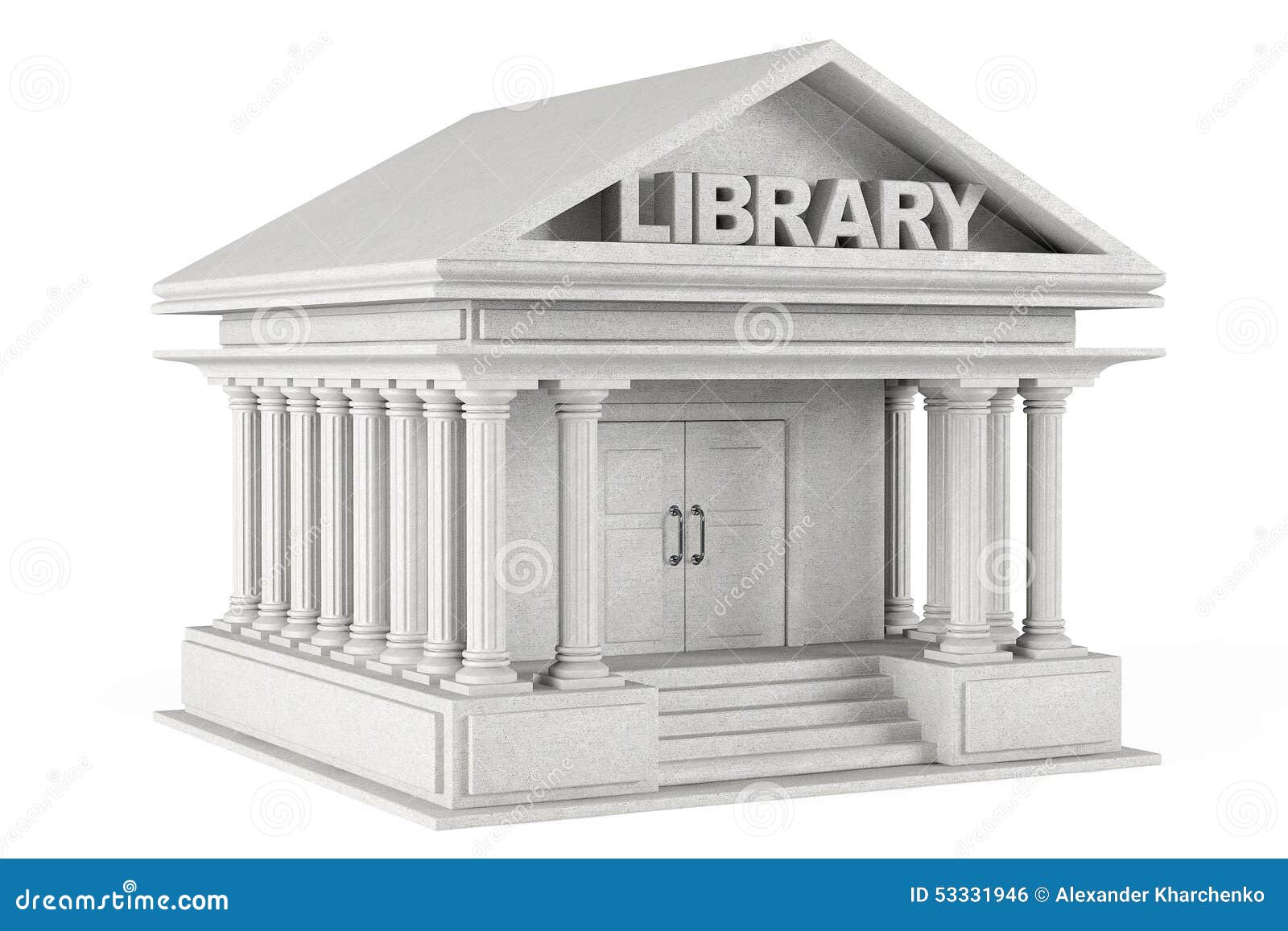 Closeup Library Building stock illustration. Illustration of estate ...