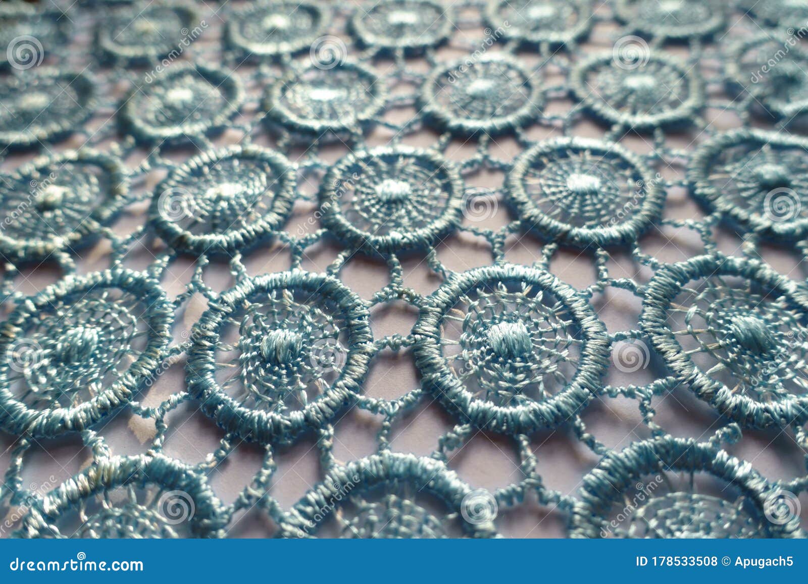 Closeup of Light Blue Lace Fabric Stock Photo - Image of lightweight ...