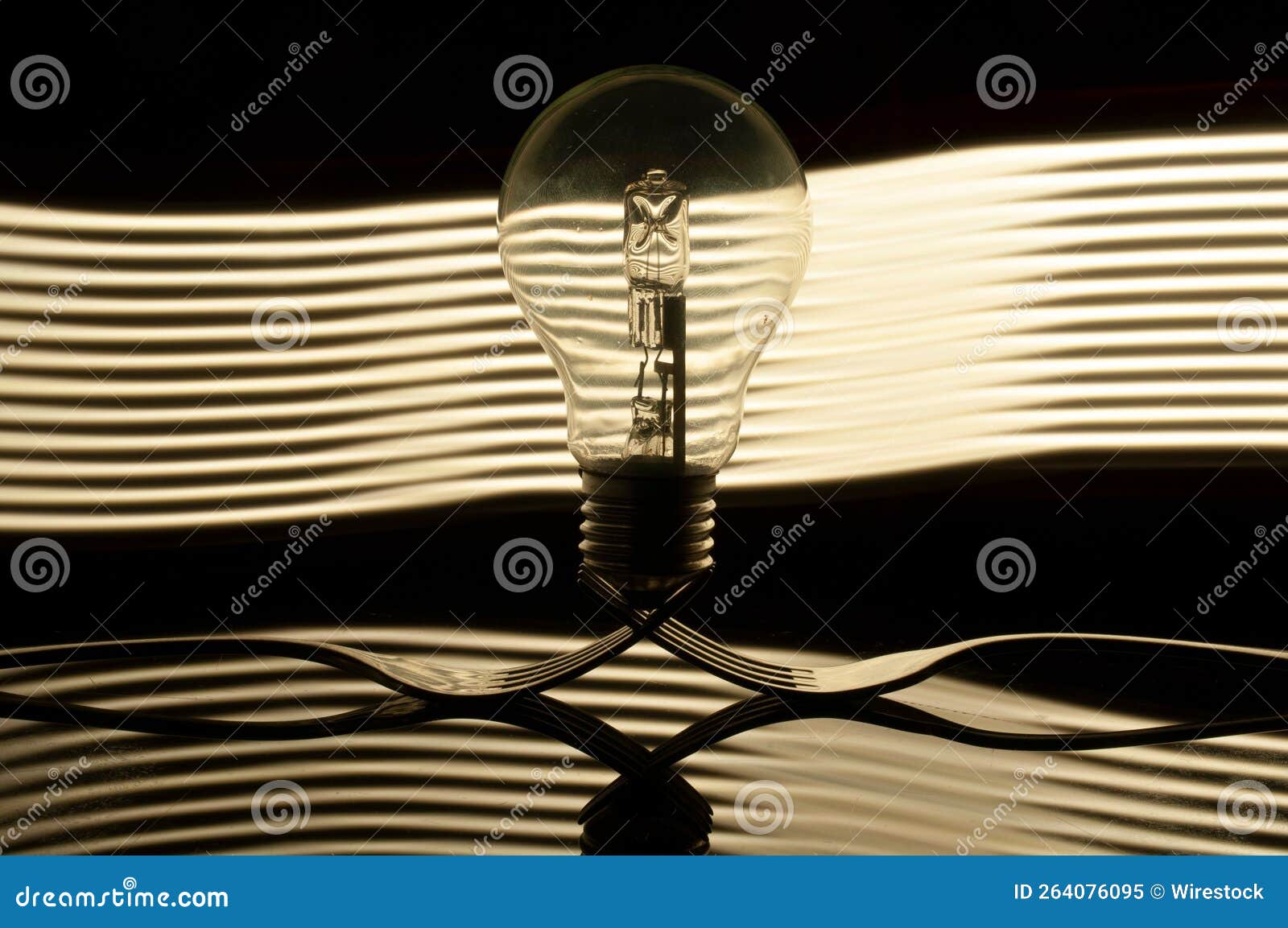 Closeup of a Light Bulb with Led Lights on the Black Background Stock ...