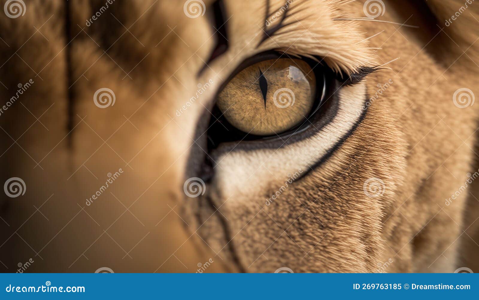Closeup of Lion Eye. Macro of Animal Eye Stock Illustration ...