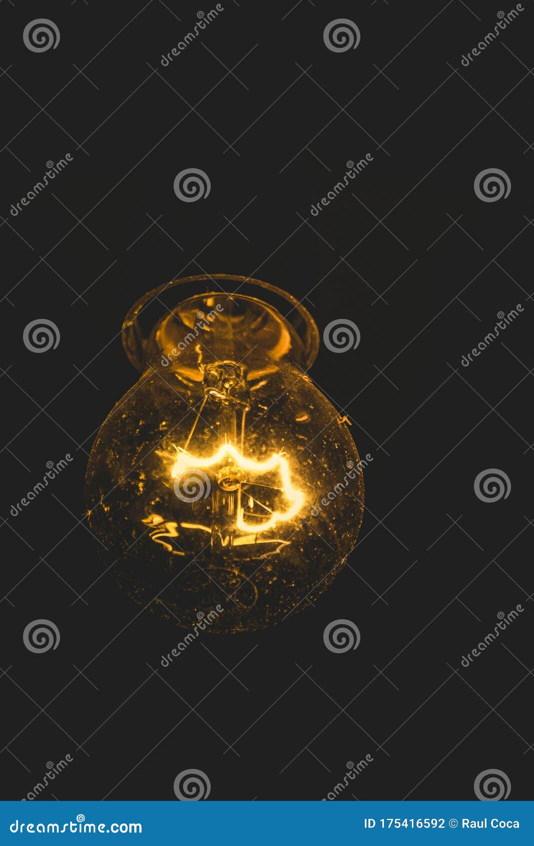 Glowing Filament Of An Industrial Vintage Illuminated Light Bulb, Idea ...