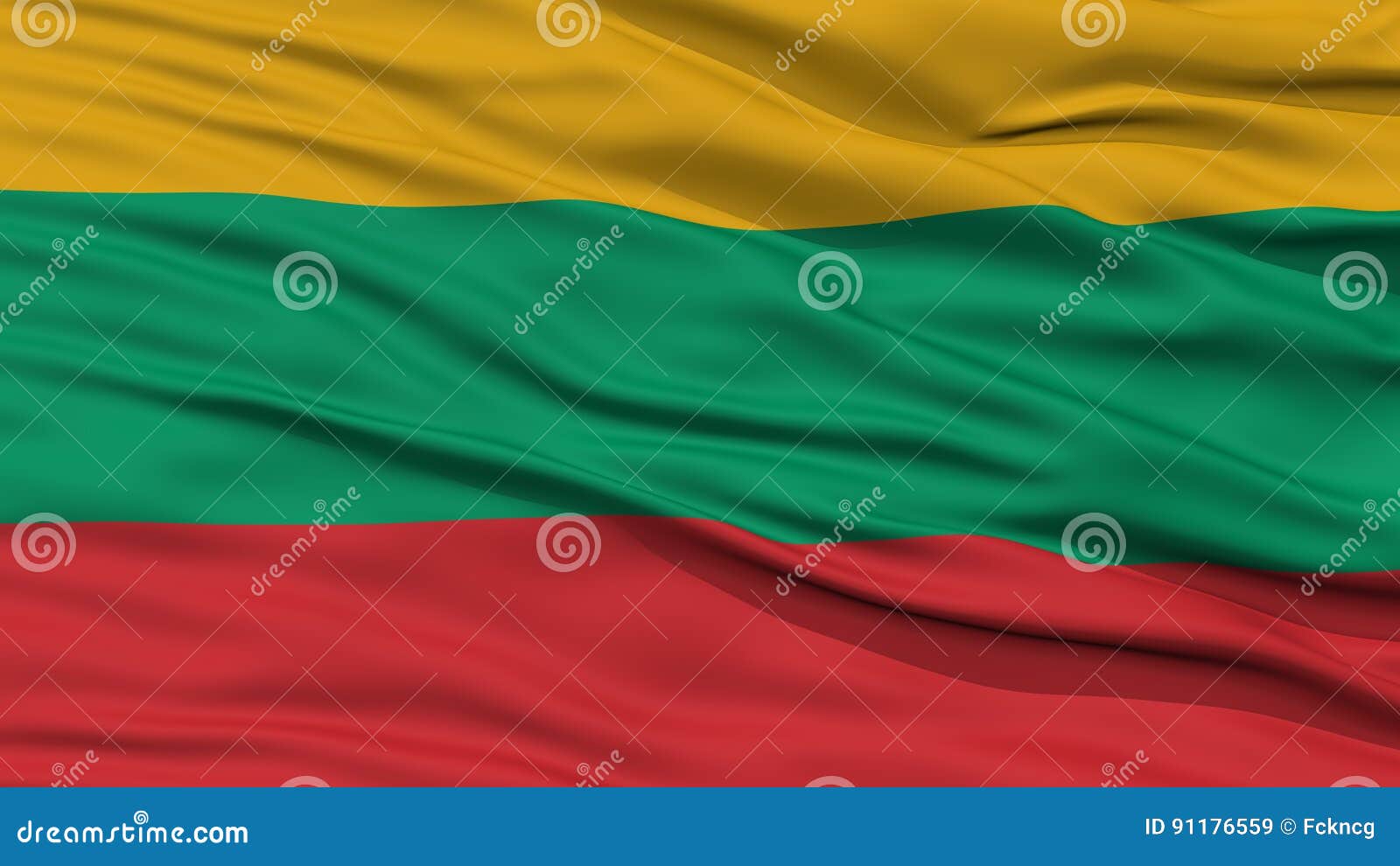 Closeup Lithuania Flag stock illustration. Illustration of patriotic ...