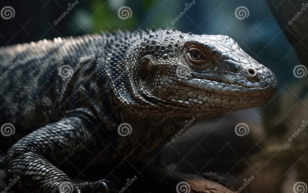 Closeup of a Lizard. Created by Generative Artificial Intelligence ...