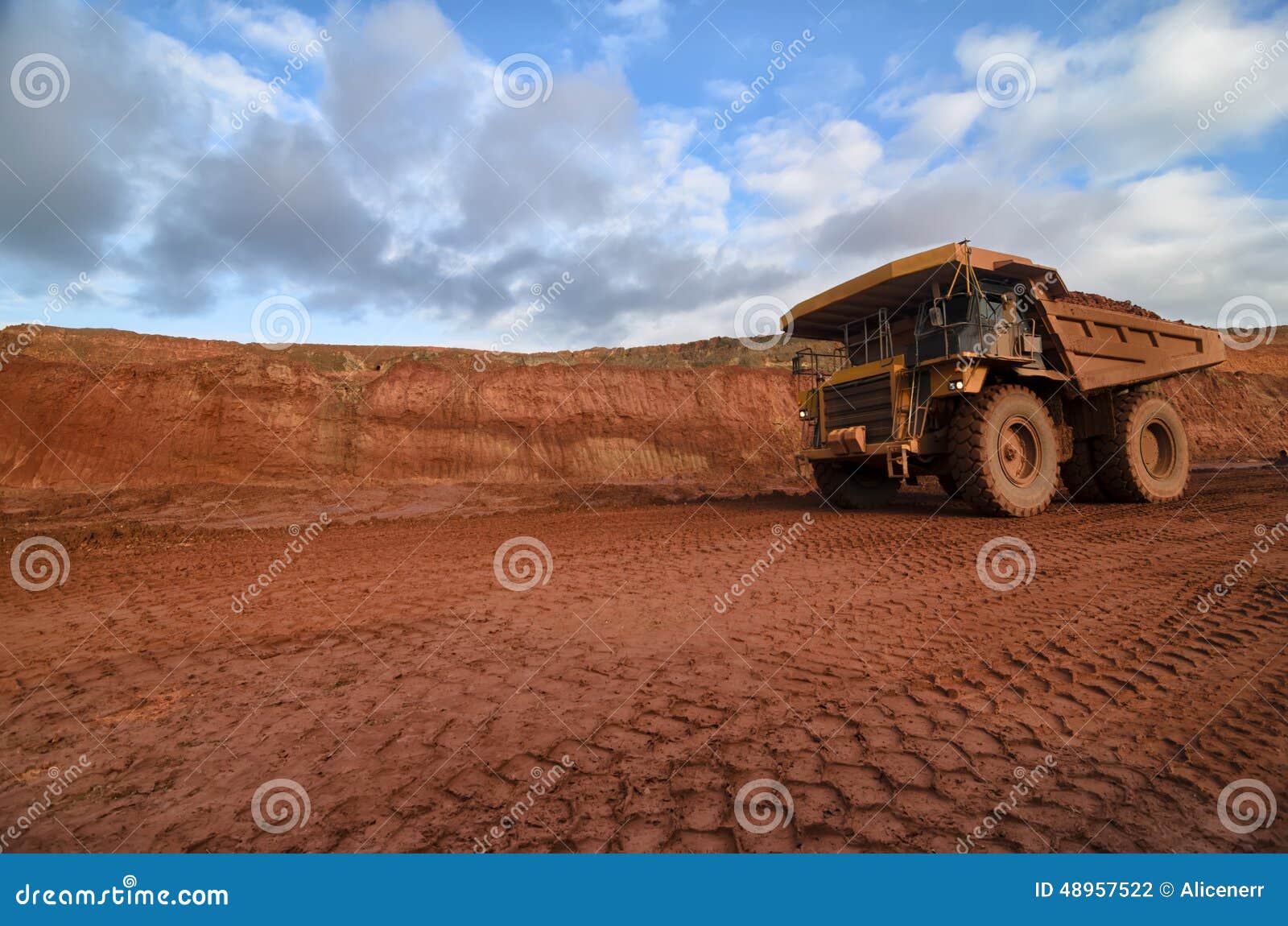 Closeup of a Loaded Tip-truck in an Open Mine Stock Photo - Image of ...
