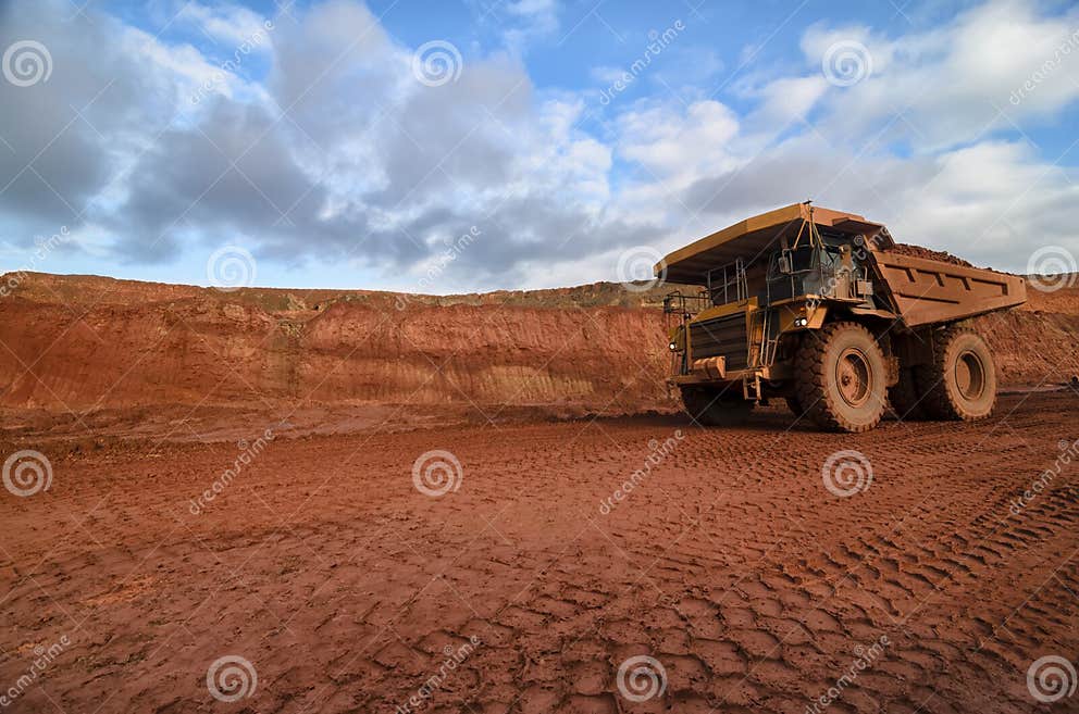 Closeup of a Loaded Tip-truck in an Open Mine Stock Photo - Image of ...