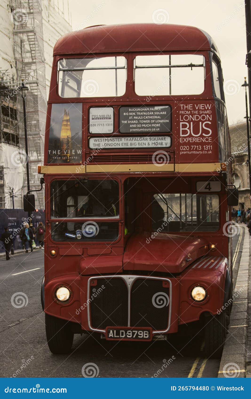 Closeup of a London Bus in the Streets Editorial Image - Image of ...