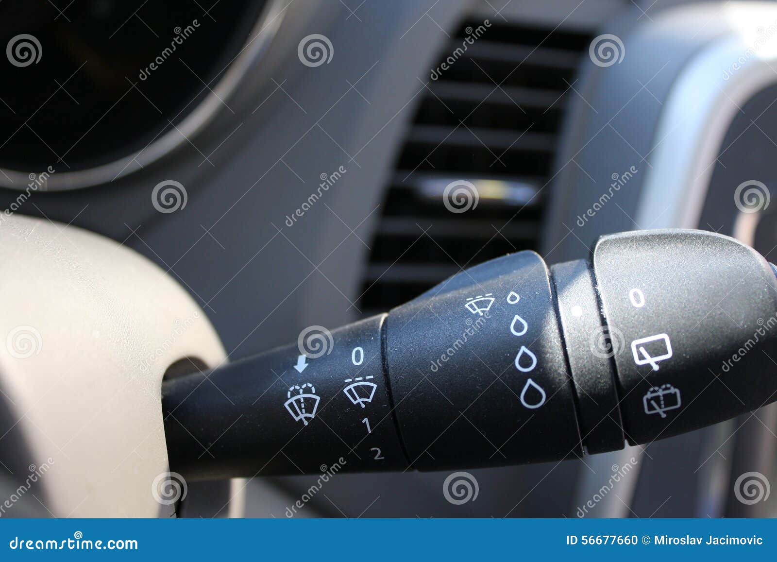 Closeup Look of Wiper Switch with Detailed Instuctions Stock Photo ...