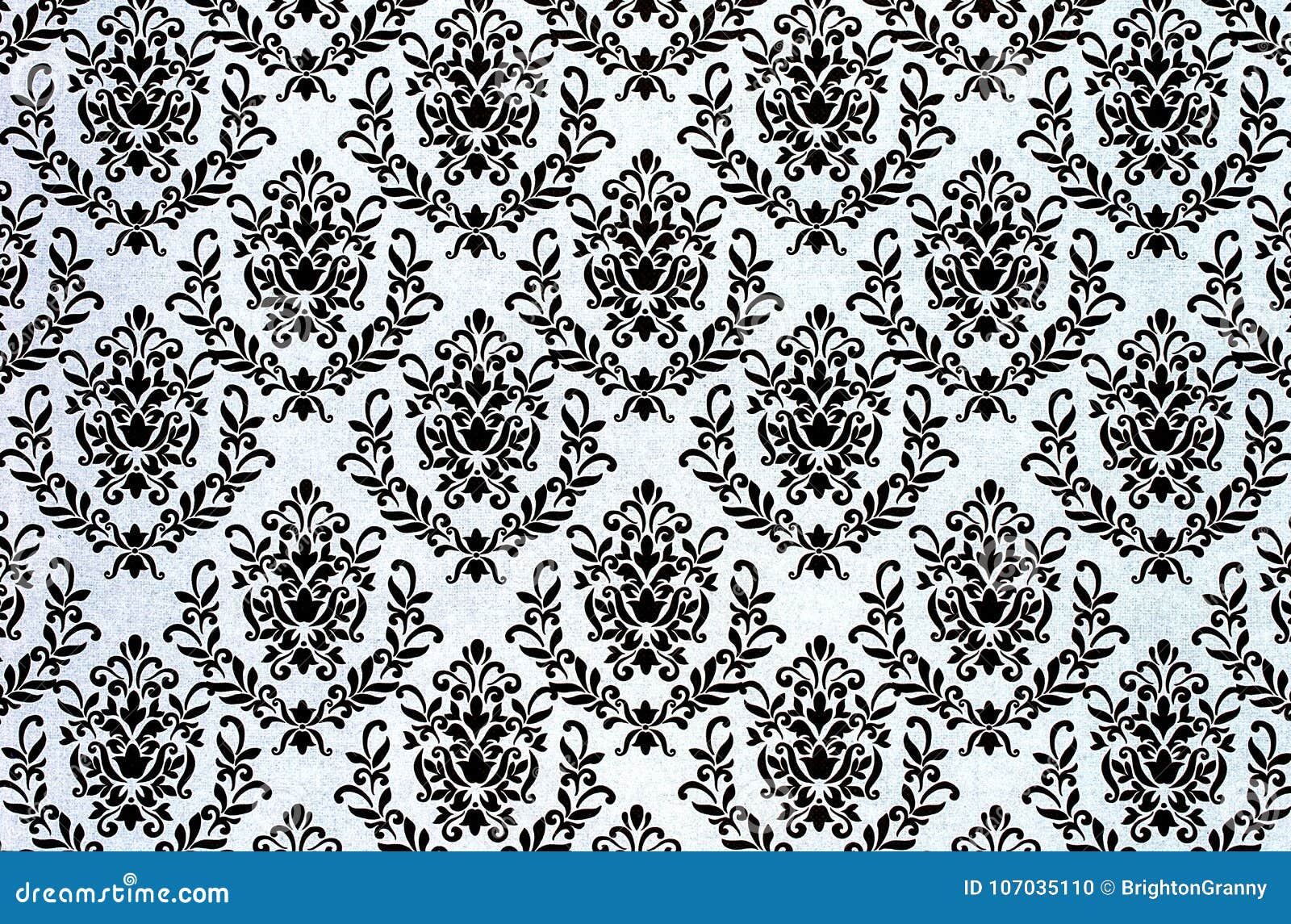 Damask Repeat Pattern On Old Paper. Royalty-Free Stock Photo ...