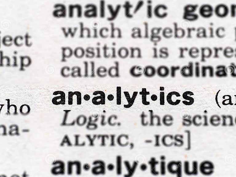 Closeup of the Word Analytics in the Dictionary Stock Photo - Image of ...