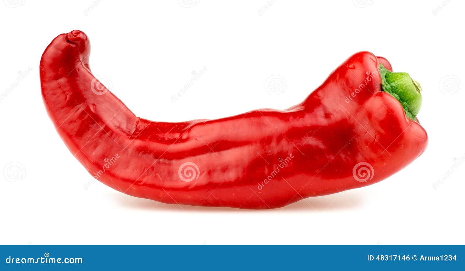 Closeup Macro of Large Red Chili Pepper Stock Photo - Image of closeup ...
