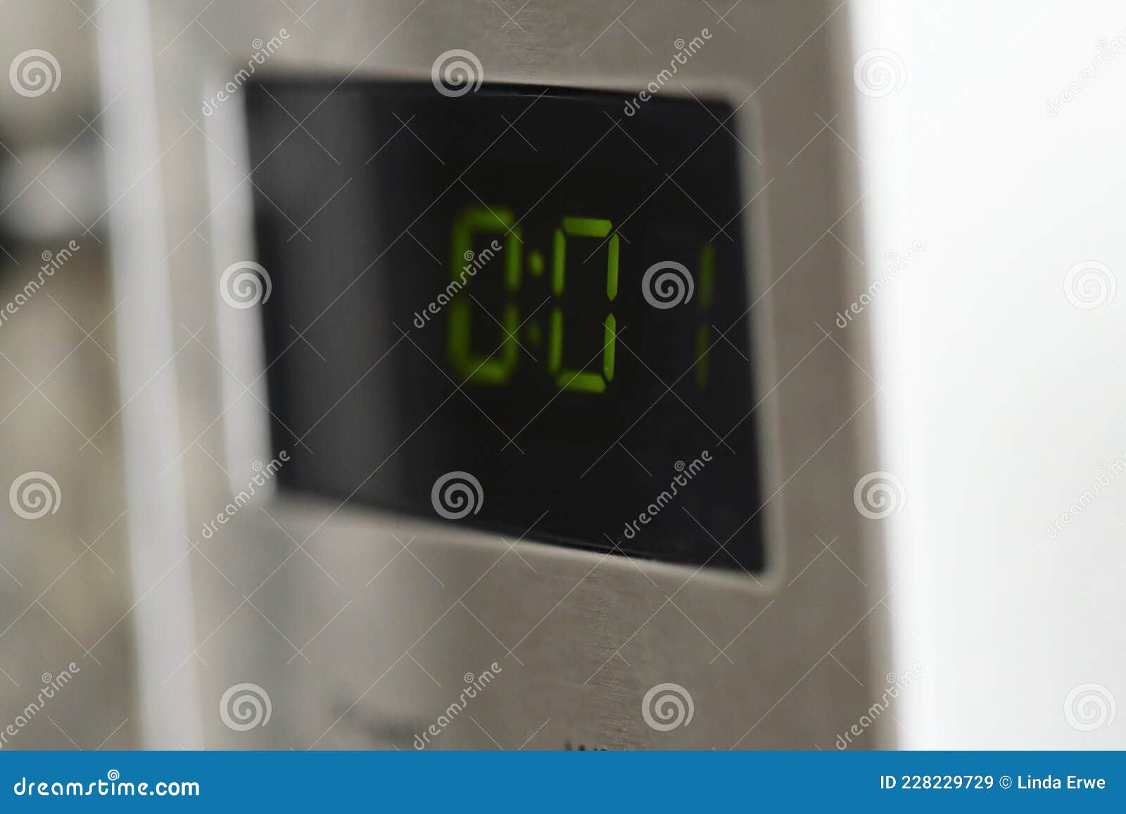 Closeup Macro of Numbers on a Microwave Stock Image - Image of clock ...