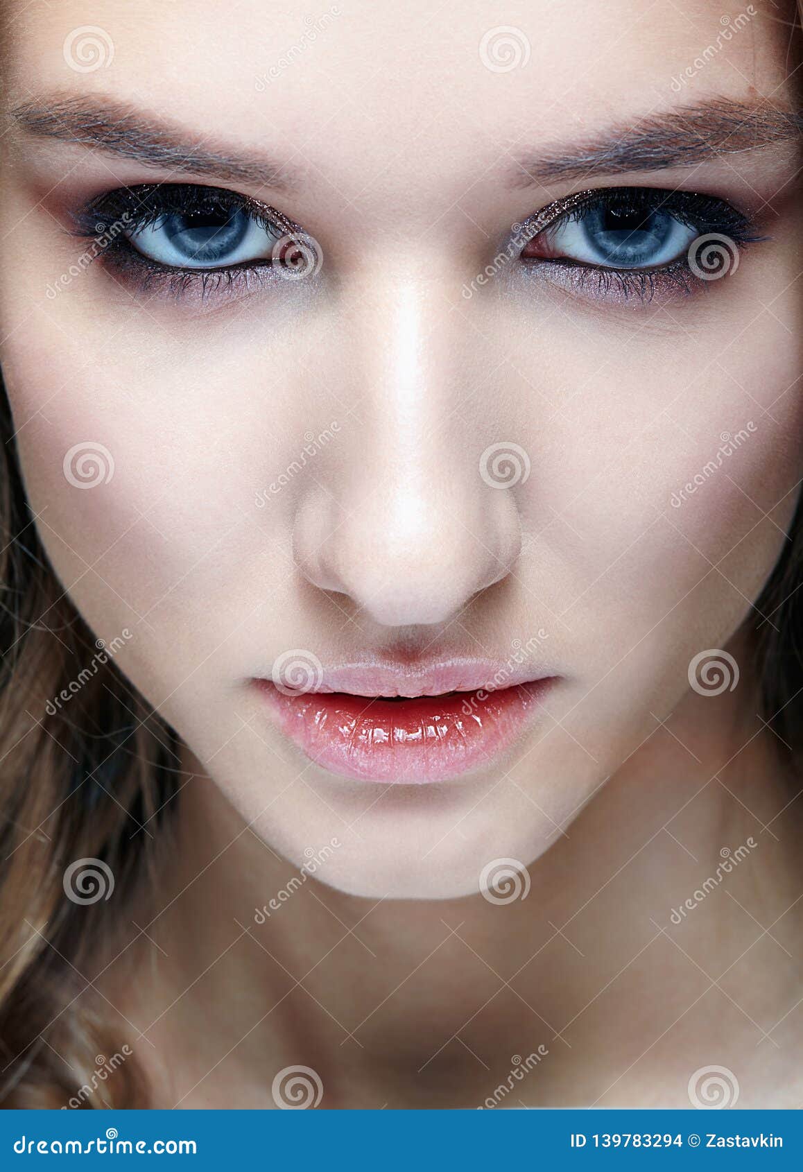 Closeup Macro Shot of Human Woman Face Stock Photo - Image of long ... Closeup Macro Shot of Human Woman Face Stock Photo - Image of long ...