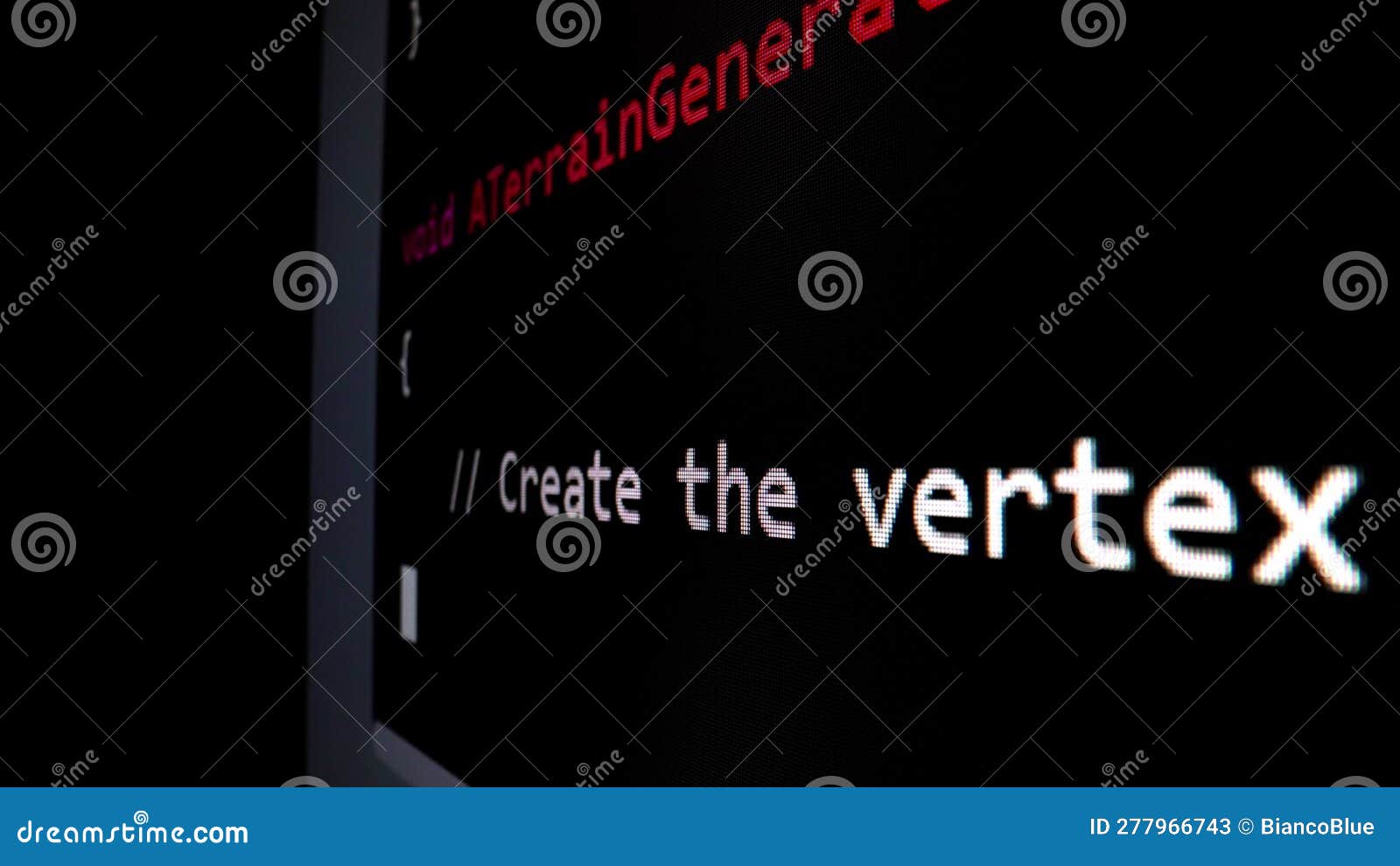 Closeup Macro Shot Movement Of Coding Script Moving Across Led Screen