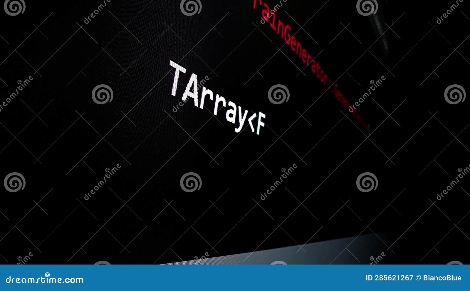 Closeup Macro Shot Movement Of Coding Script Moving Across Led Screen