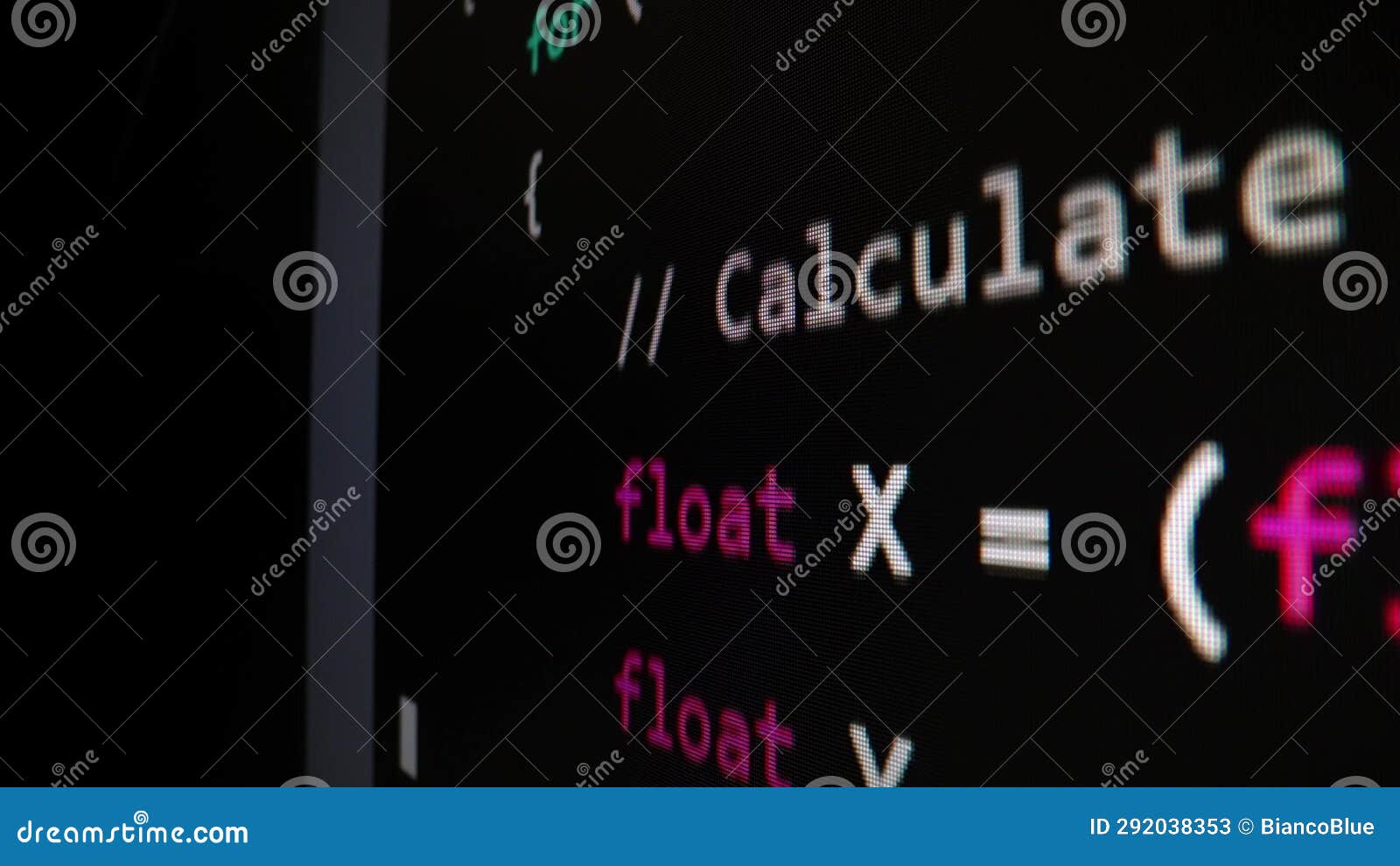 Closeup Macro Shot Movement Of Coding Script Moving Across Led Screen Stock Video Video Of