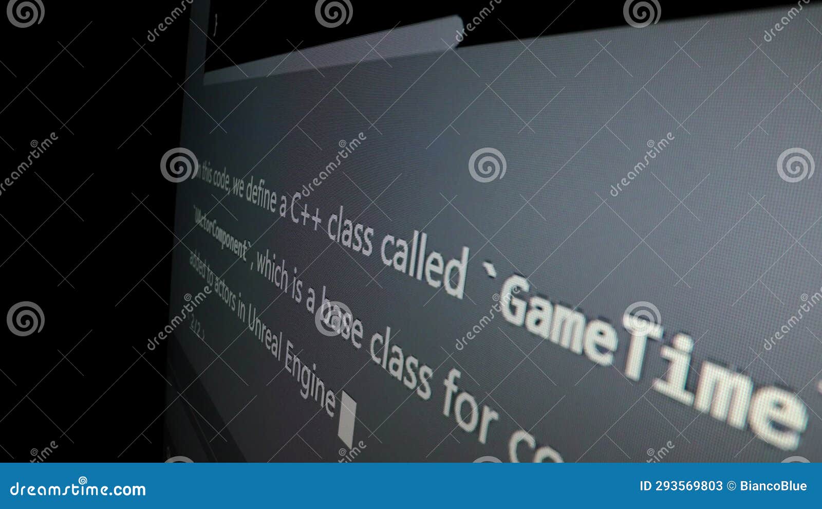 Closeup Macro Shot Movement Of Coding Script Moving Across Led Screen