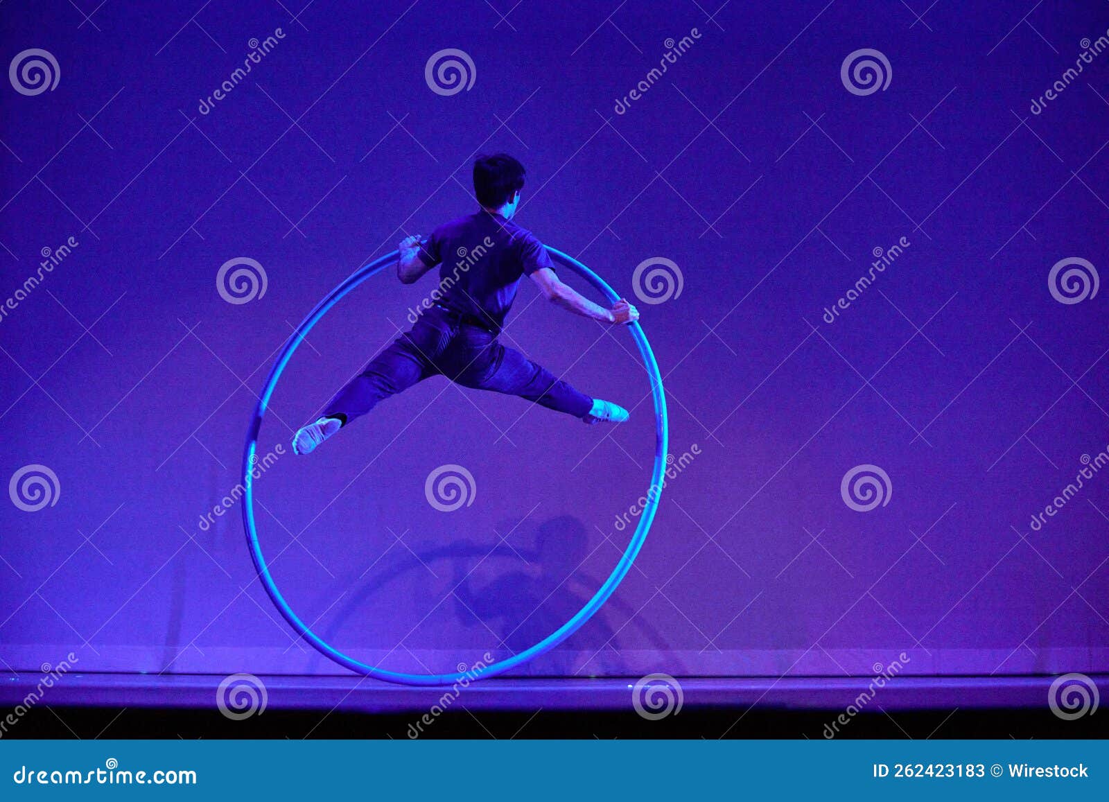 Closeup of a Male Ballet Dancer with a Purple Light Stock Image - Image ...