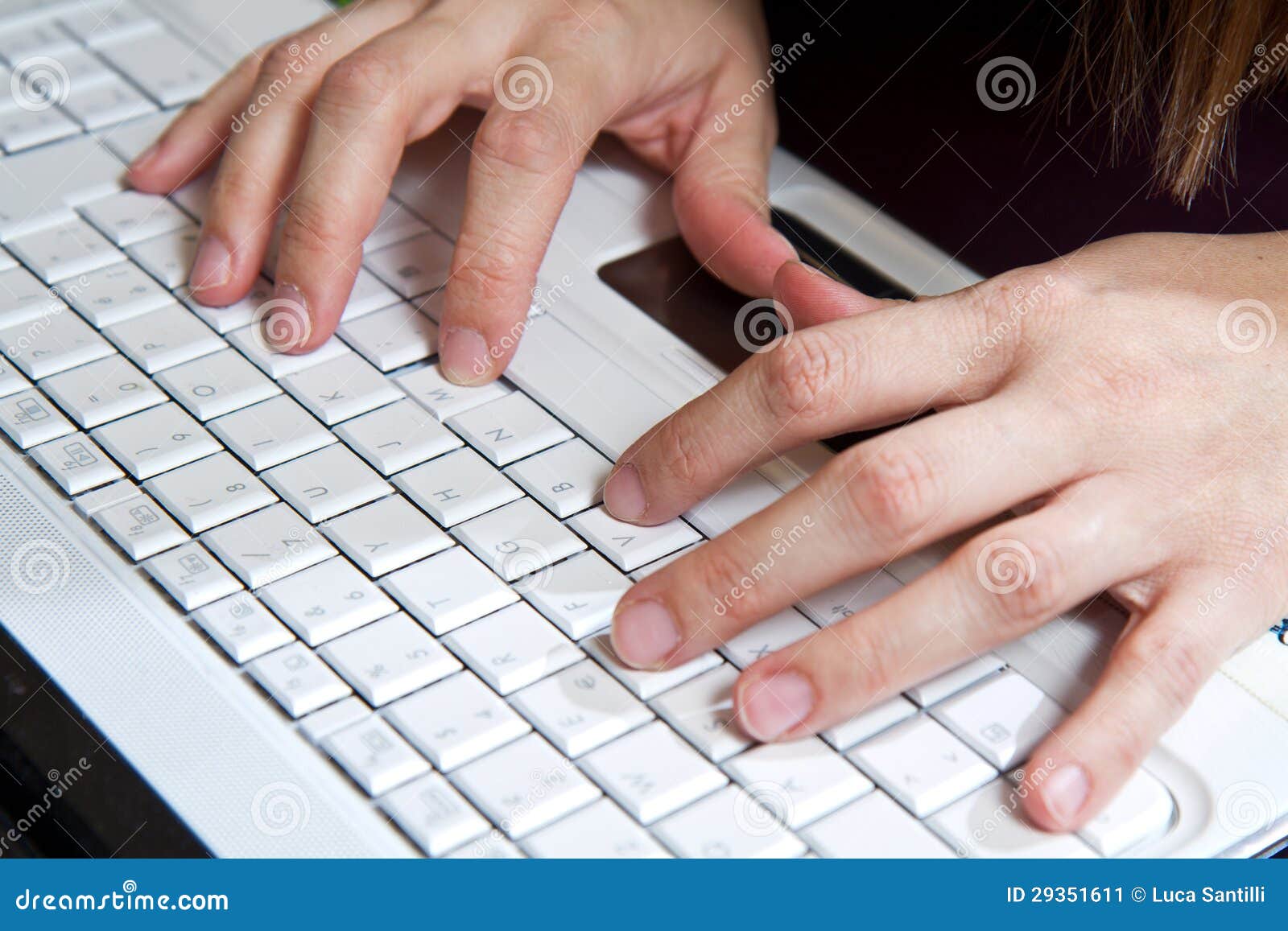 Closeup Male Fingers on the Laptop Stock Image - Image of corporate ...
