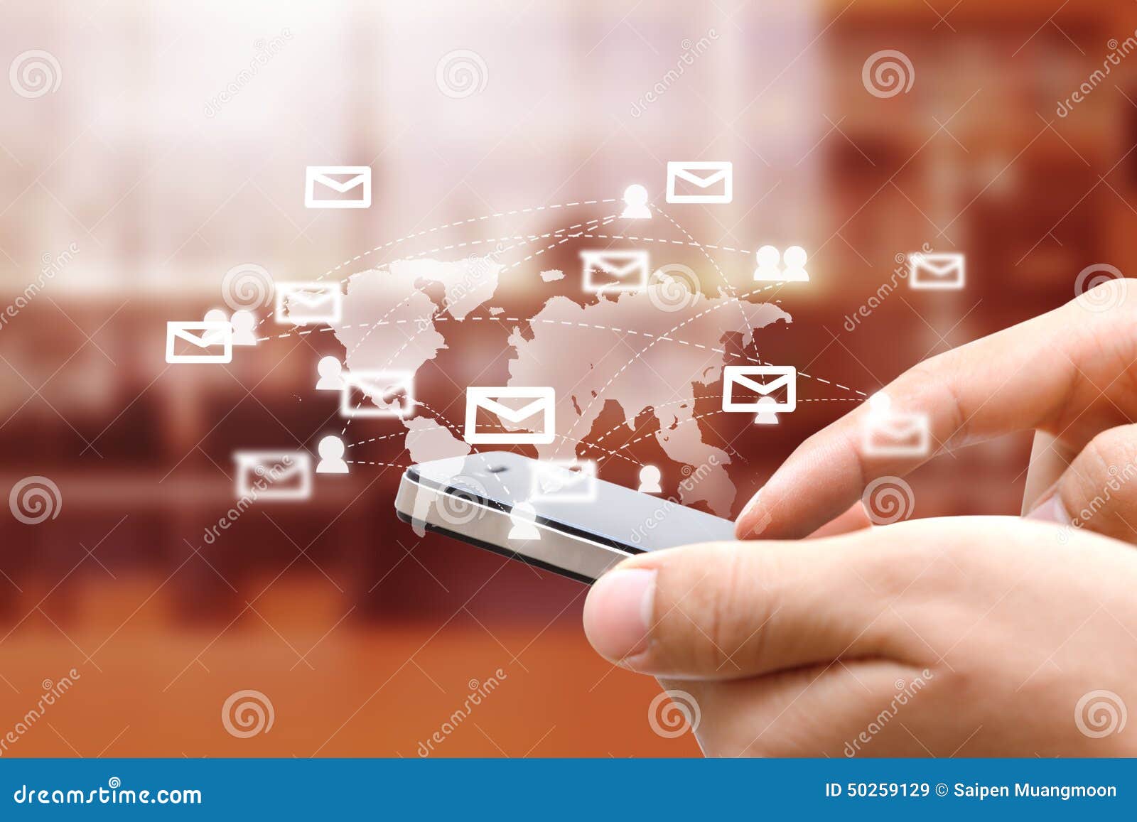 Closeup of Man Hand with Smartphone Stock Image - Image of cell ...