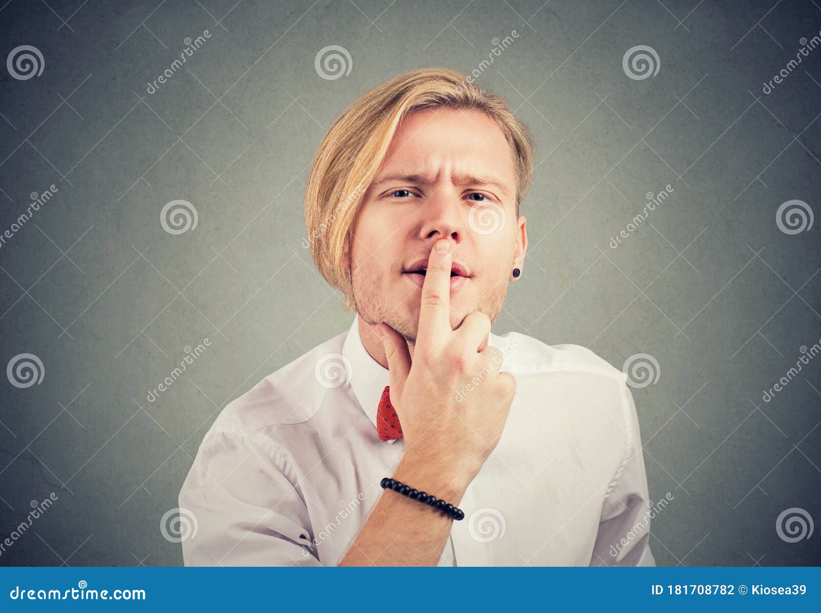 Closeup of a Man Looking Suspicious Stock Photo - Image of face ...