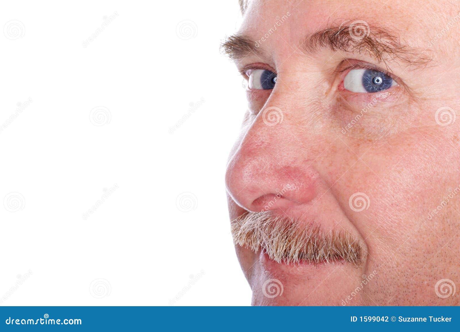 Closeup of a man s face stock photo. Image of hair, emotion - 1599042