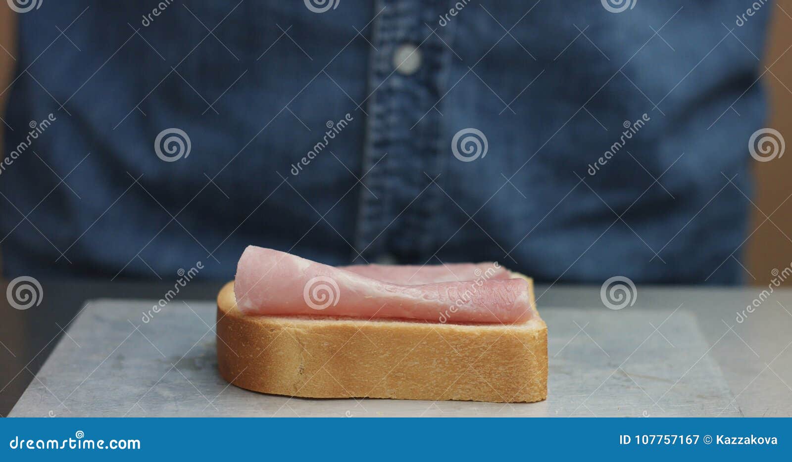 Closeup of Man`s Hand Making Sandwich Stock Image - Image of isolated ...