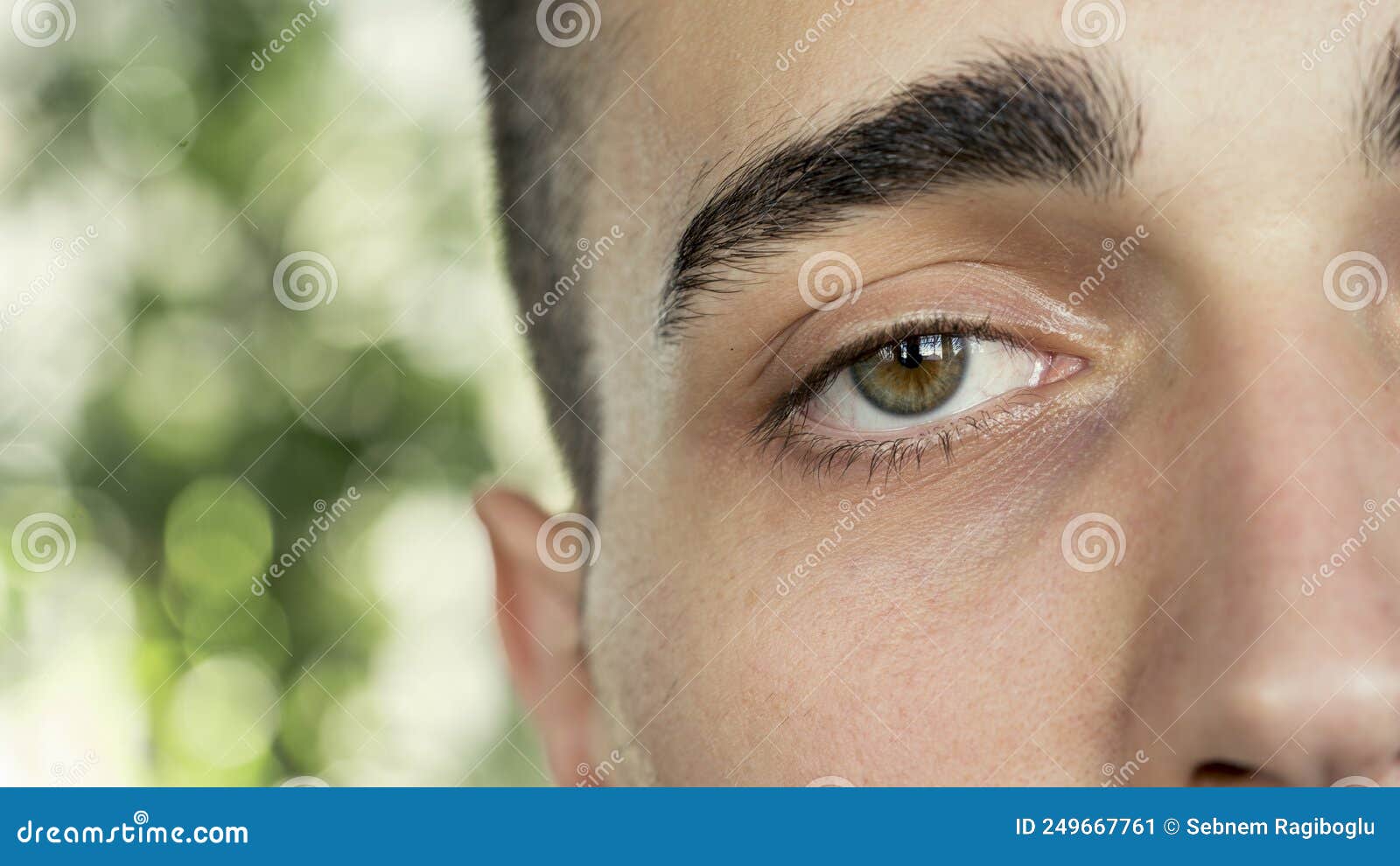 Closeup of a Man Staring Directly at the Camera Stock Image - Image of ...
