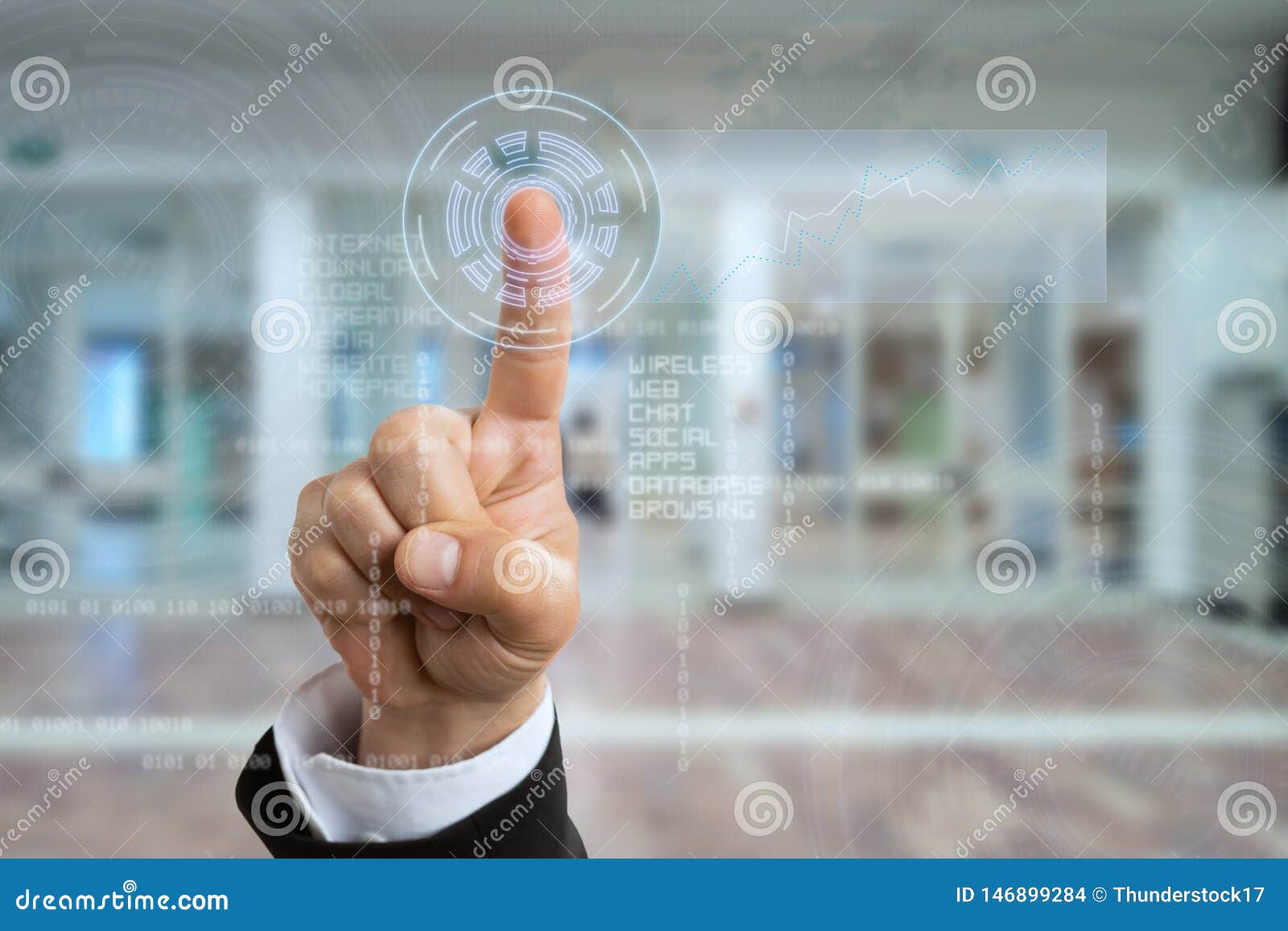 Closeup of Man Pressing Screen Stock Photo - Image of global, apps ...