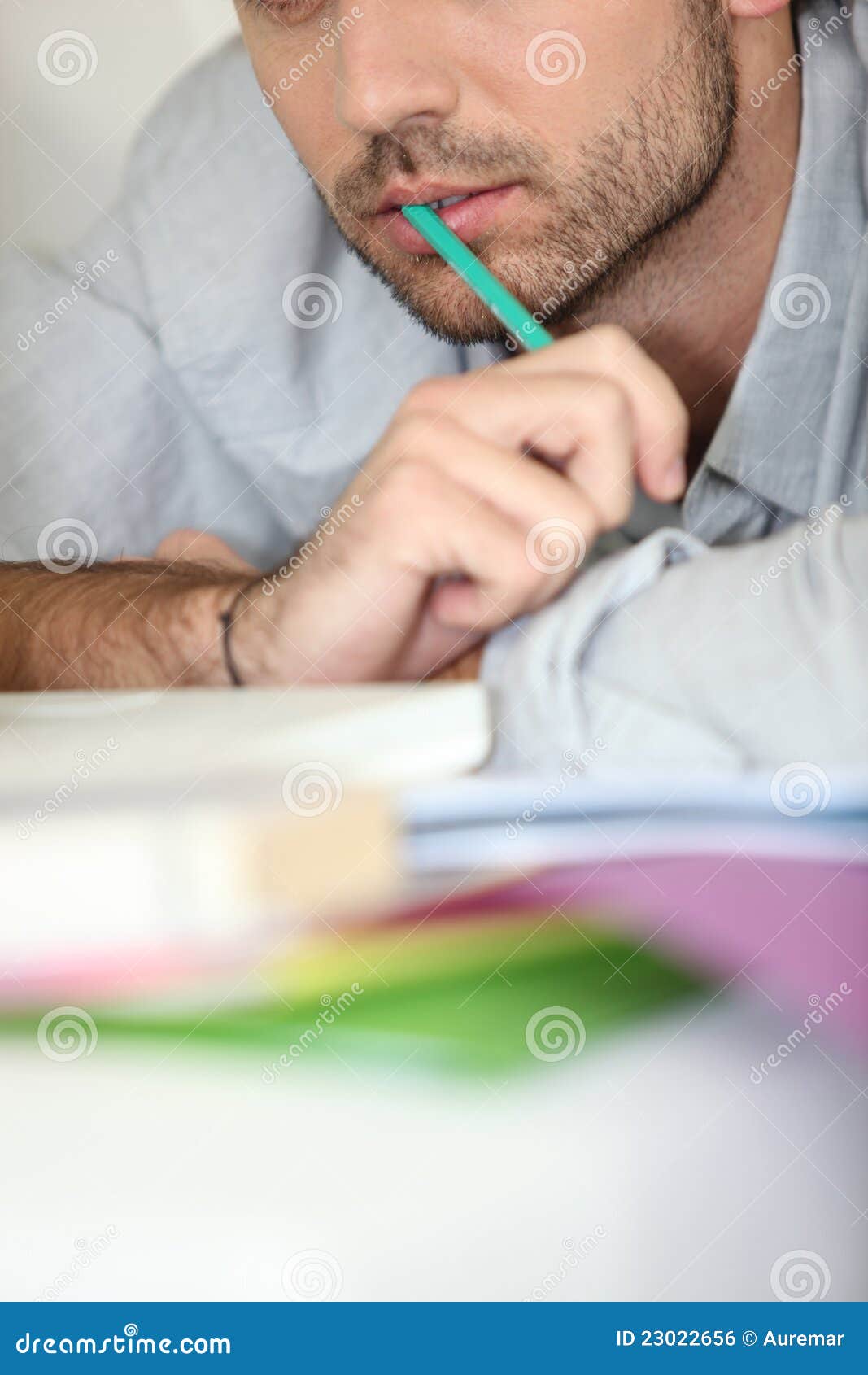 Closeup of a man working stock photo. Image of dressed - 23022656