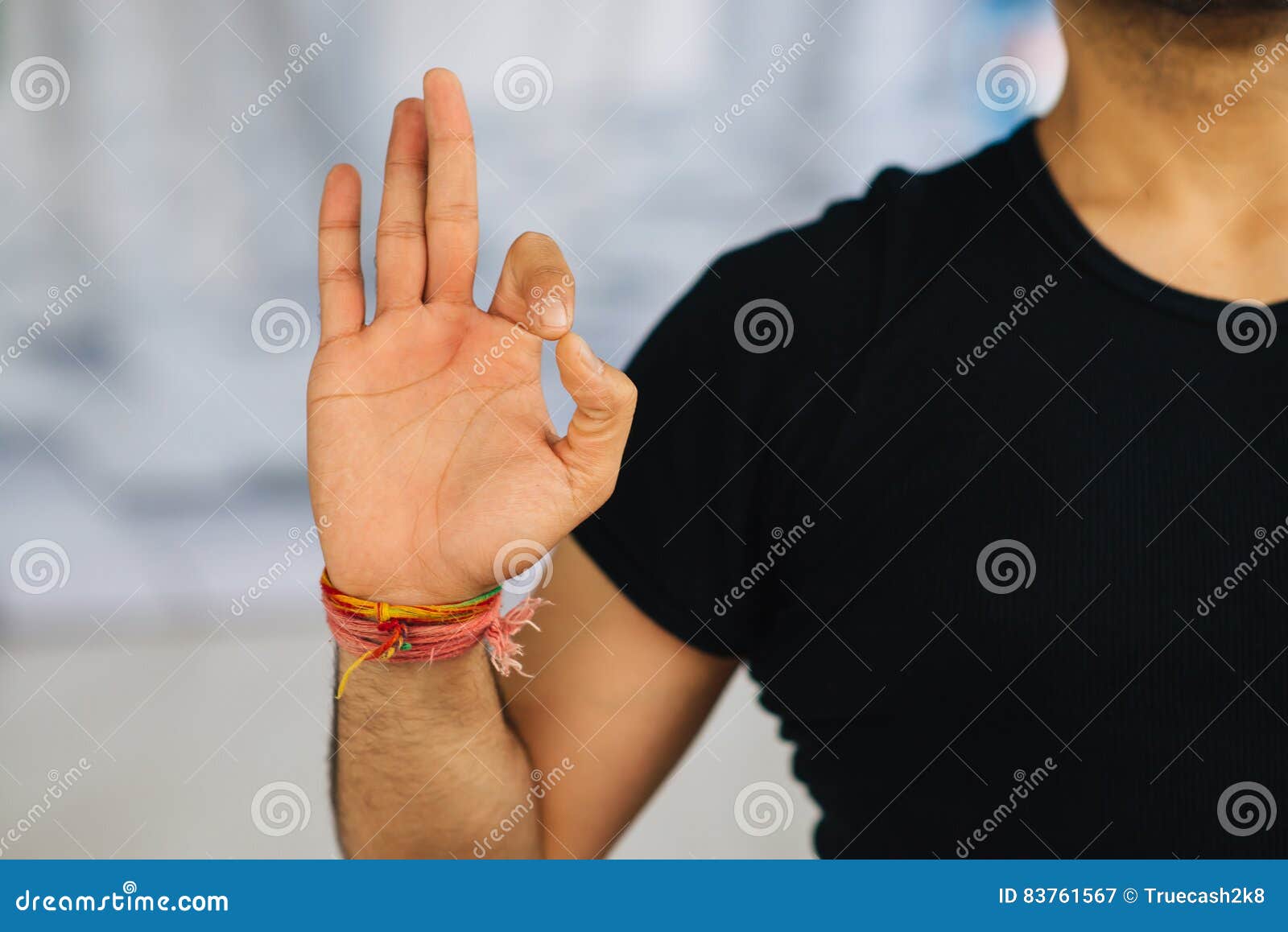Closeup of Mans Hand in Yoga Meditation Pose Stock Image - Image of ...