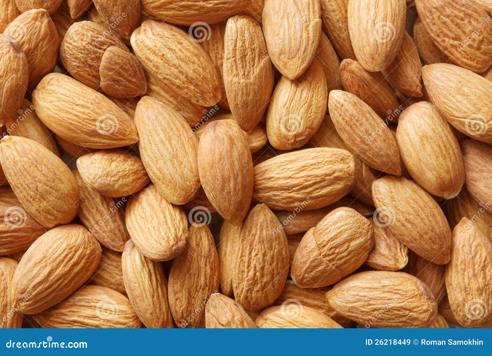 Closeup of Many Almand Nuts Stock Image - Image of horizontal, objects ...