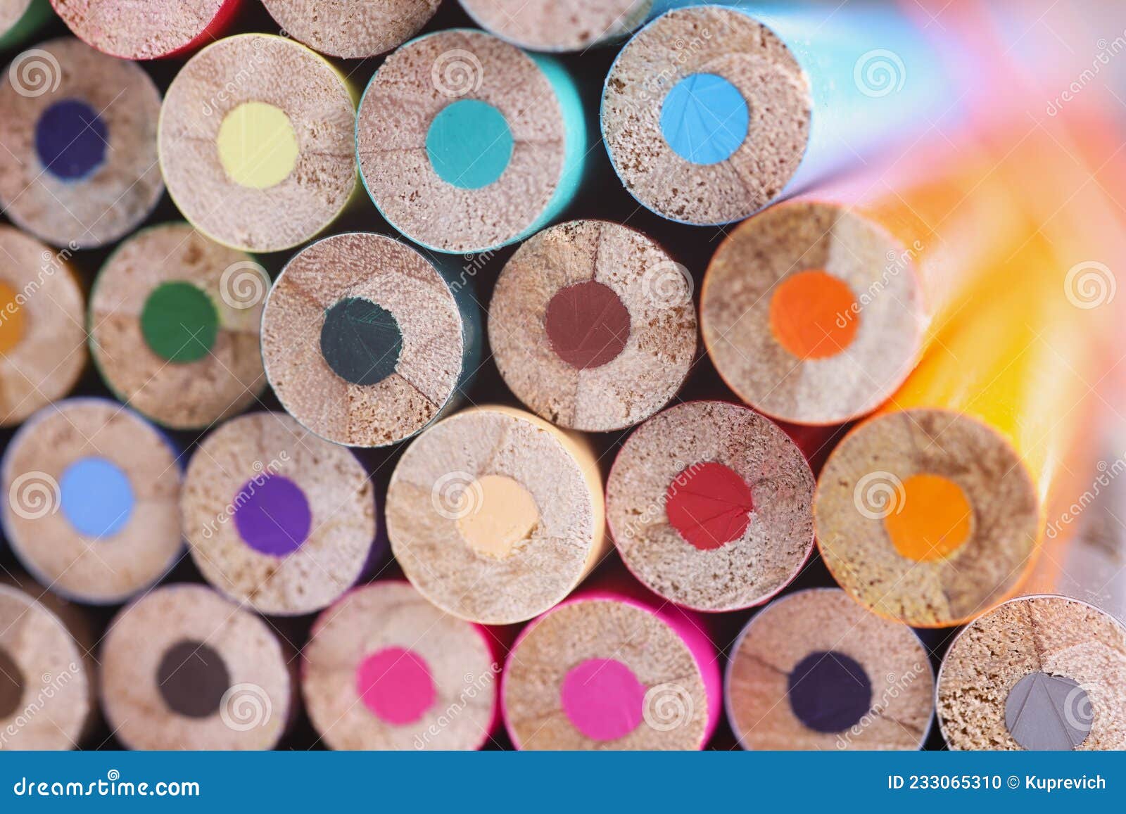 Closeup of Many Multicolored Blunt Pencils Background Stock Photo ...