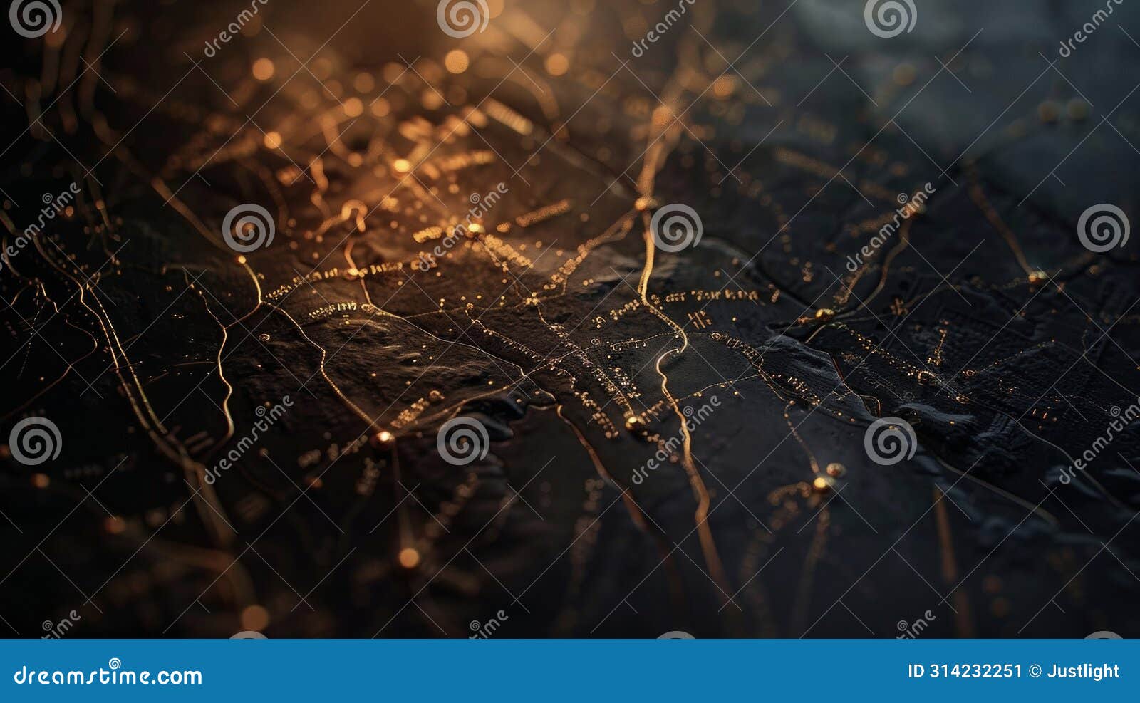A Closeup of a Map Detailing the Complex Network of Underground Tunnels ...