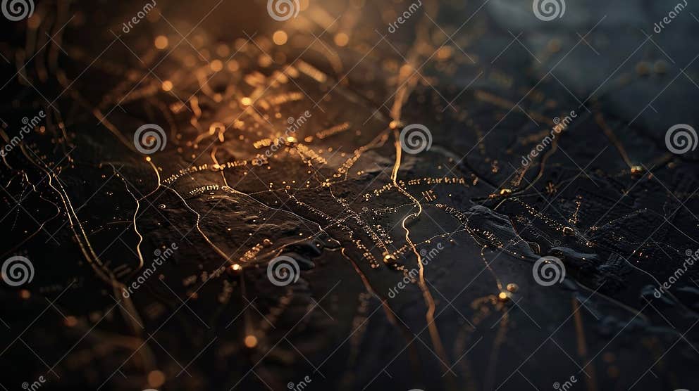 A Closeup of a Map Detailing the Complex Network of Underground Tunnels ...