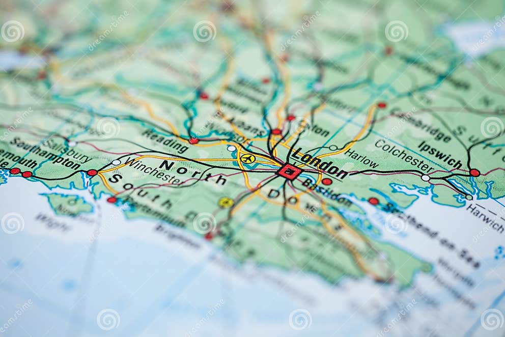 Map of London stock photo. Image of location, shot, detail - 29731884