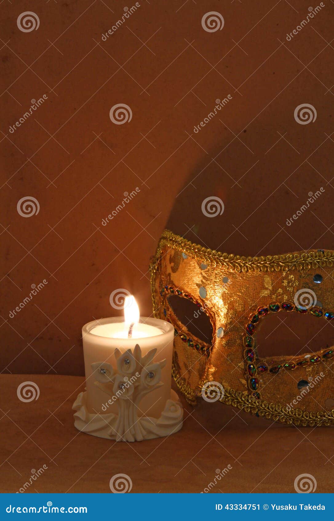 Closeup of Mask Candle Flame. Stock Image - Image of elegance ...