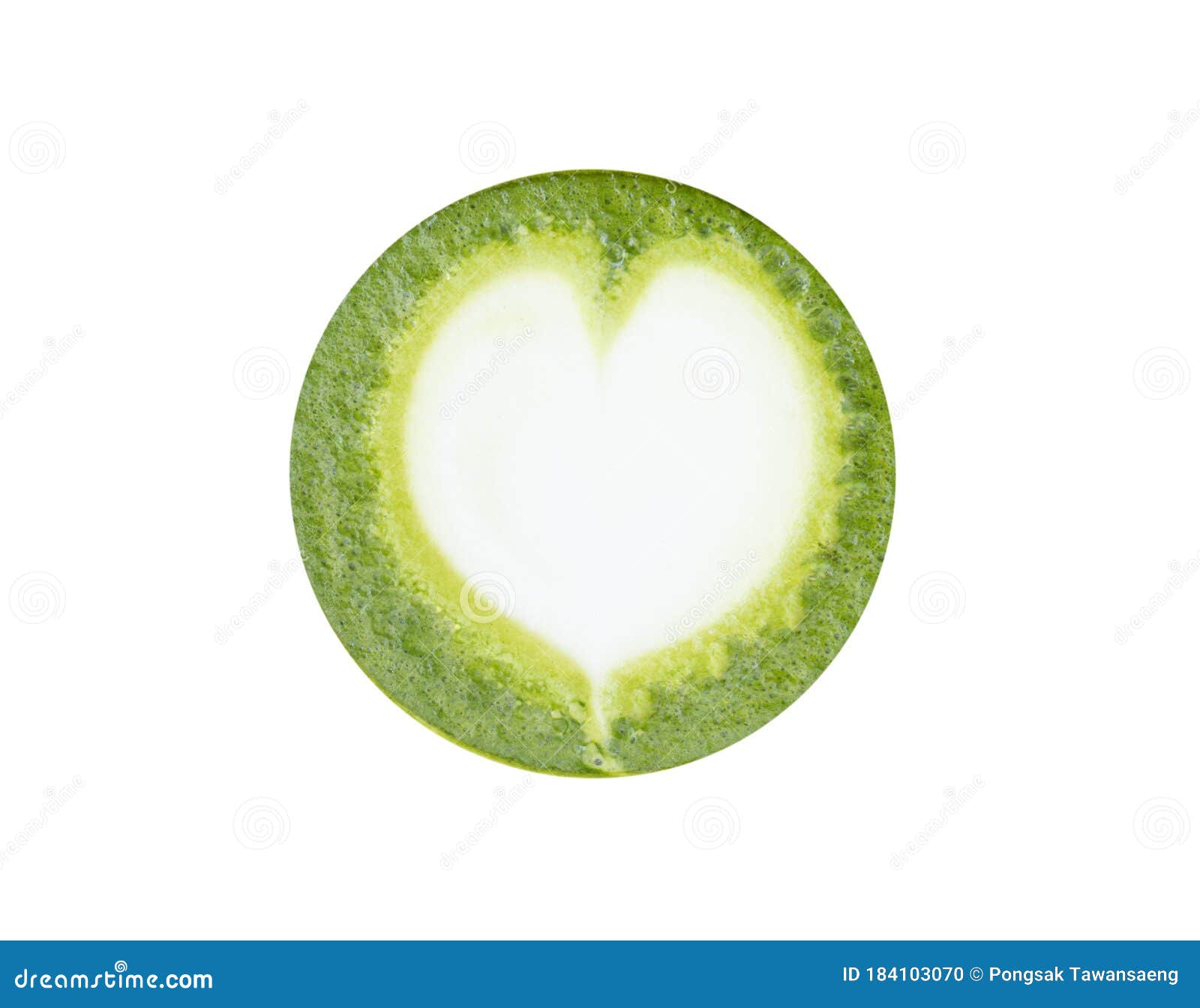 Closeup Matcha Green Tea Shape Isolated on White Background Stock Photo ...