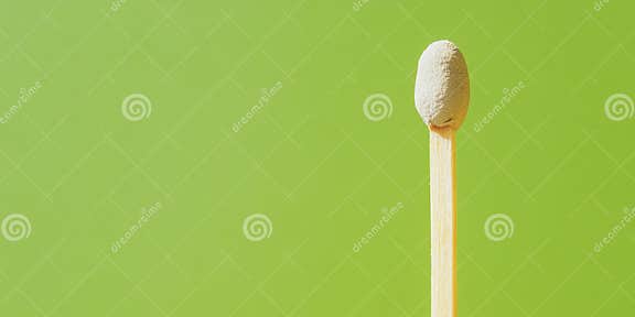 Closeup of a Matchstick Against Green Background Stock Image - Image of ...