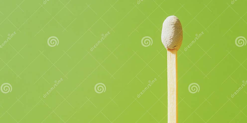 Closeup of a Matchstick Against Green Background Stock Image - Image of ...