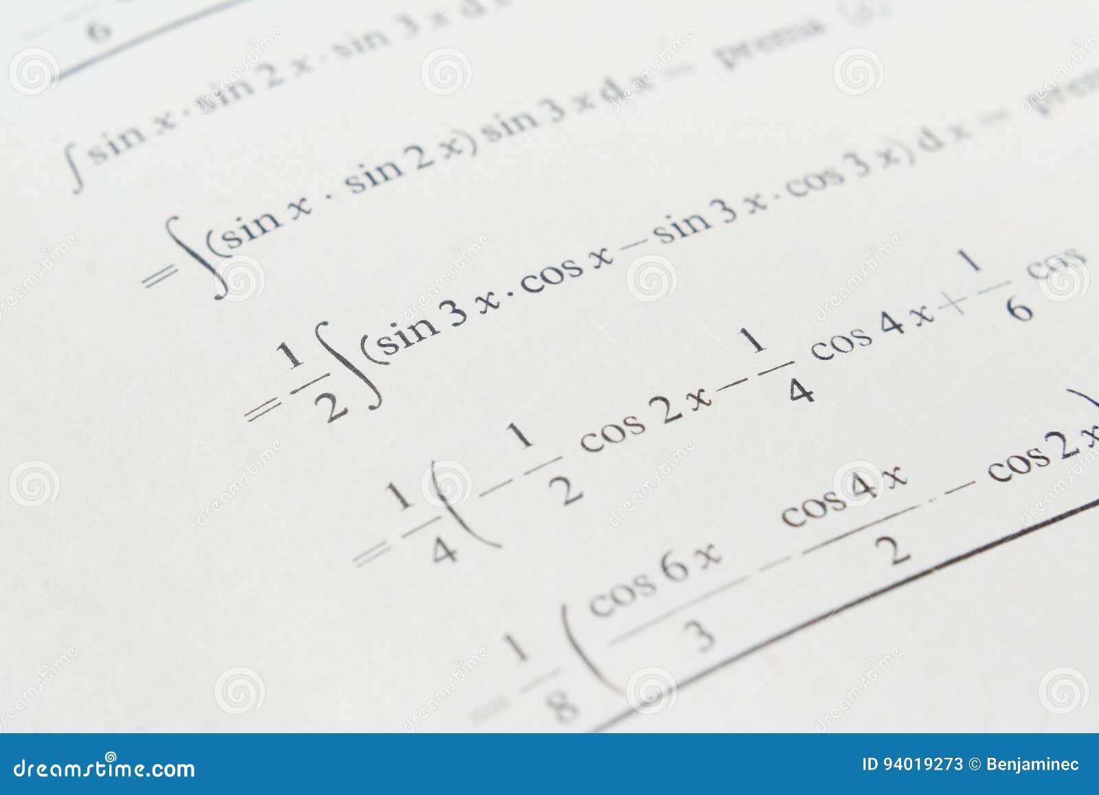 Closeup of math book stock image. Image of open, college - 94019273