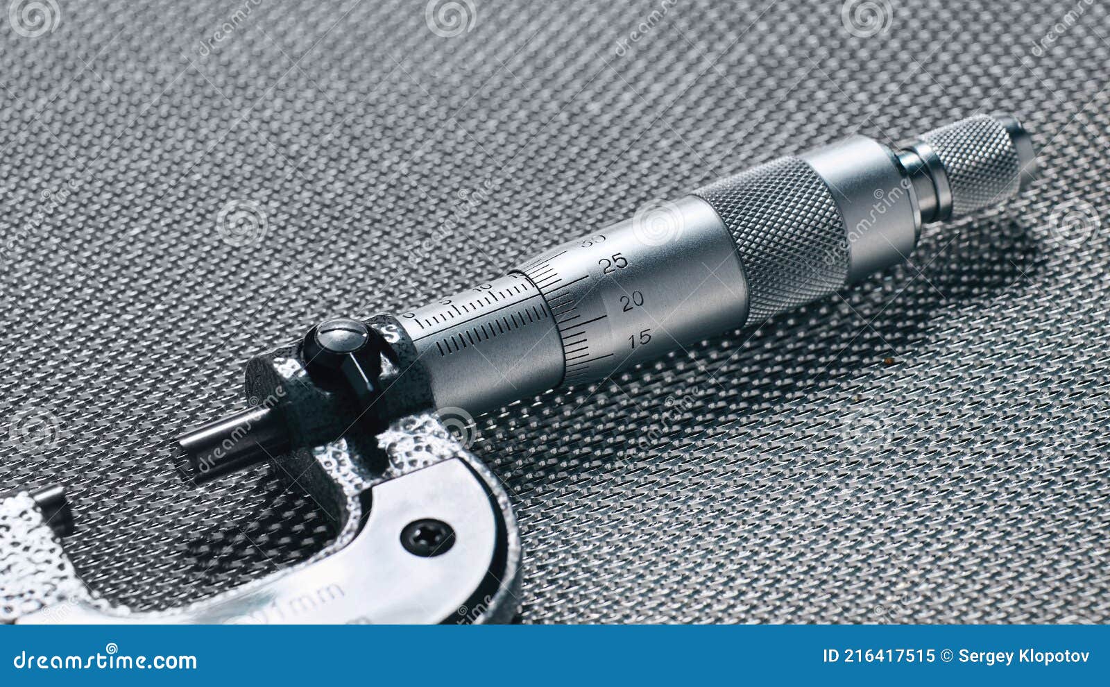 A Closeup of a Mechanical Precision Micrometer Stock Image - Image of ...