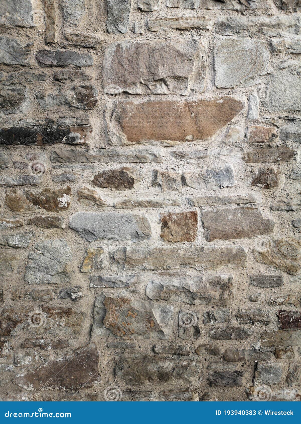 Closeup of a Medieval Quarry Stone Wall in Mulheim Stock Image - Image ...