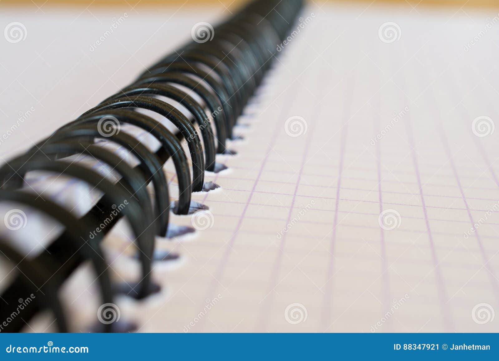 Closeup of Metal Binding Notebook Stock Image - Image of document ...