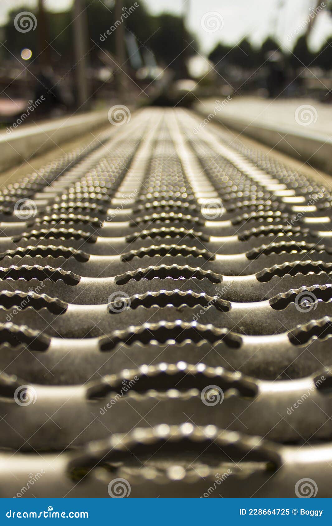 Closeup of the Metal Pathway Stock Image - Image of dock, walk: 228664725