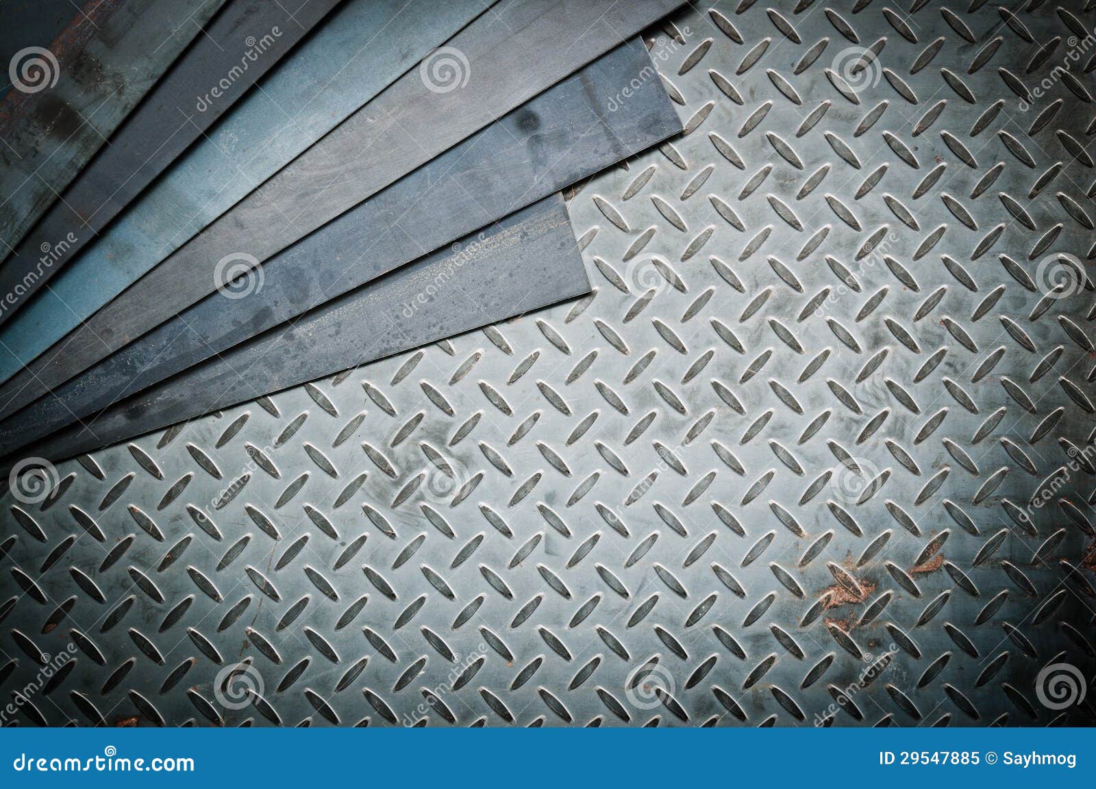 Closeup of Metal Sheet and Metal Diamond Plate Stock Image - Image of ...