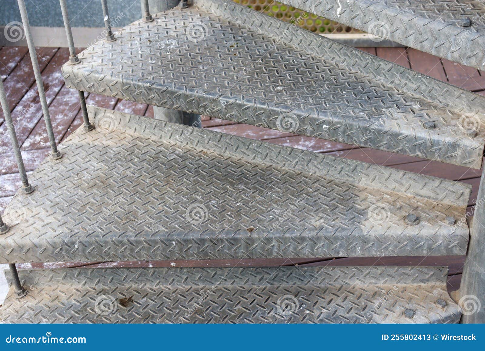 Closeup of Metallic Staircase Steps. Stock Image - Image of step ...