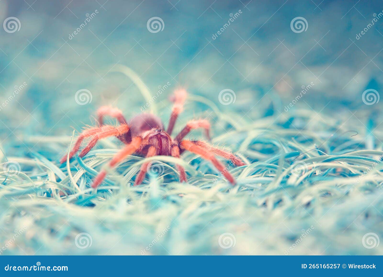 Closeup of a Mexican Fire Legs Tarantula, Mexican Rustleg Venomous ...