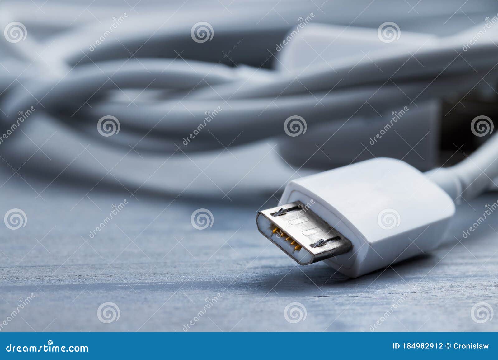 Closeup of Micro Usb Smart Phone Power Cable Stock Photo - Image of ...