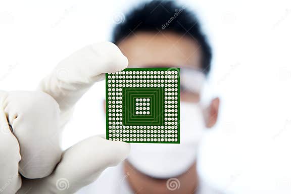 Closeup of Microchip Computer Stock Photo - Image of circuitry ...
